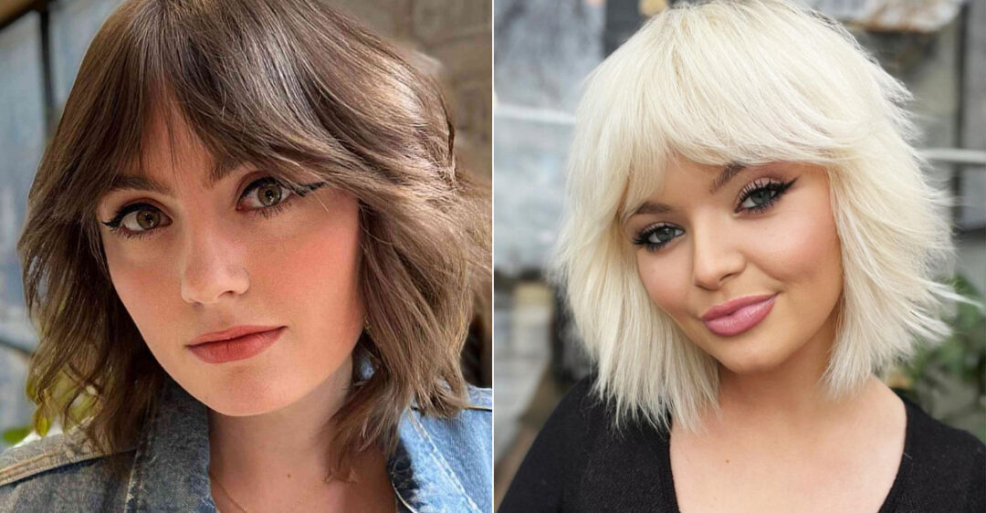 30 Flattering And Trendy Bob Haircuts With Bangs For Round Face Shapes