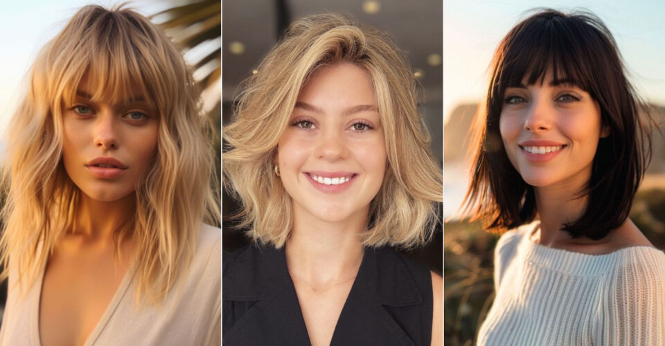 No Shying Away From Thin Strands: 32 Long Bob Haircuts With Bangs That ...