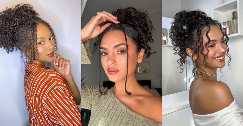 These 31 Curly Updo Hairstyles Are Real Head-Turners