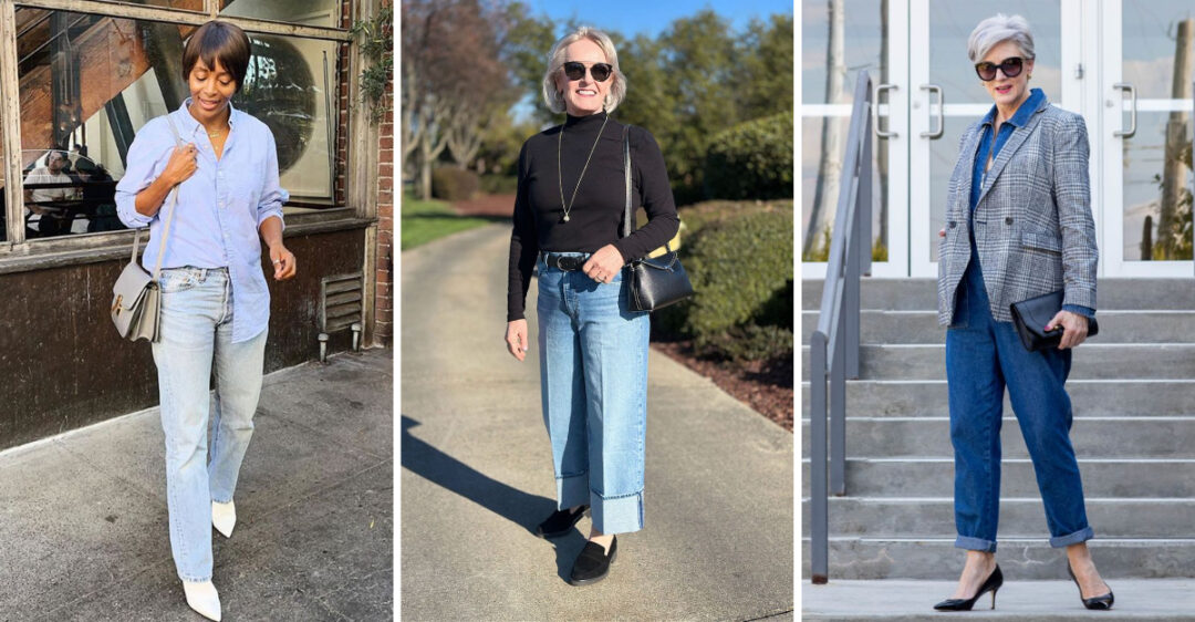 Older Women Can Wear The Straight-Leg Jeans Trend Too - Here Are 19 ...