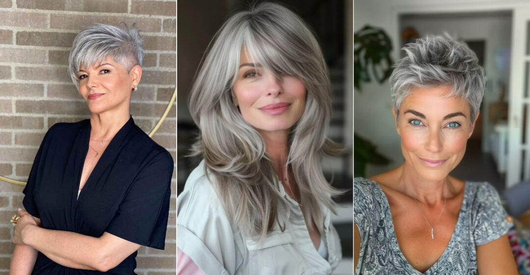 Still Wearing The Same Cut From 2005? These 18 Haircuts Flatter Gray ...